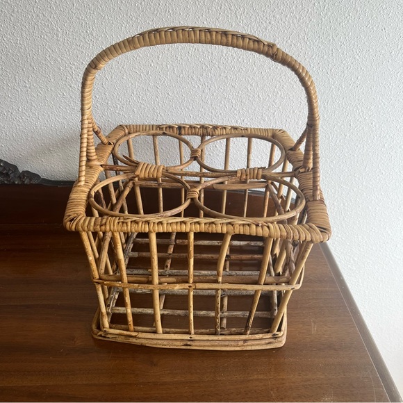 Accents | Vintage Wicker Caddy | Poshmark